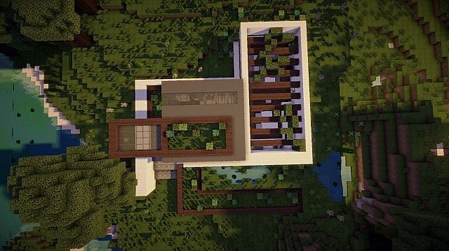 Zen | An organic modern home Minecraft Map