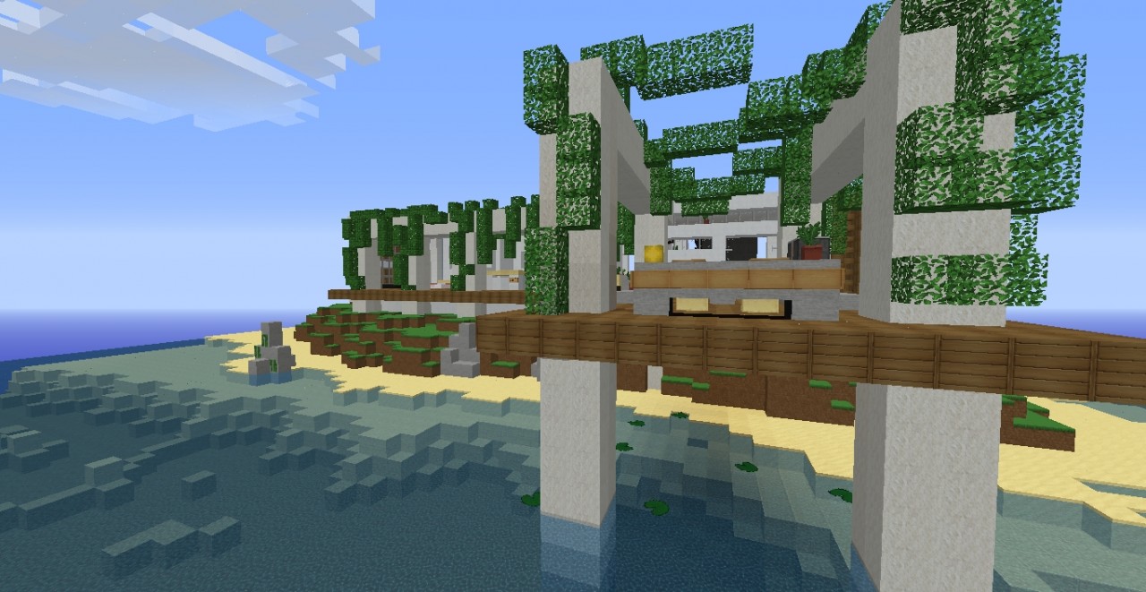 Island Beach House ╰ ωaffℓe ╮ Minecraft Map