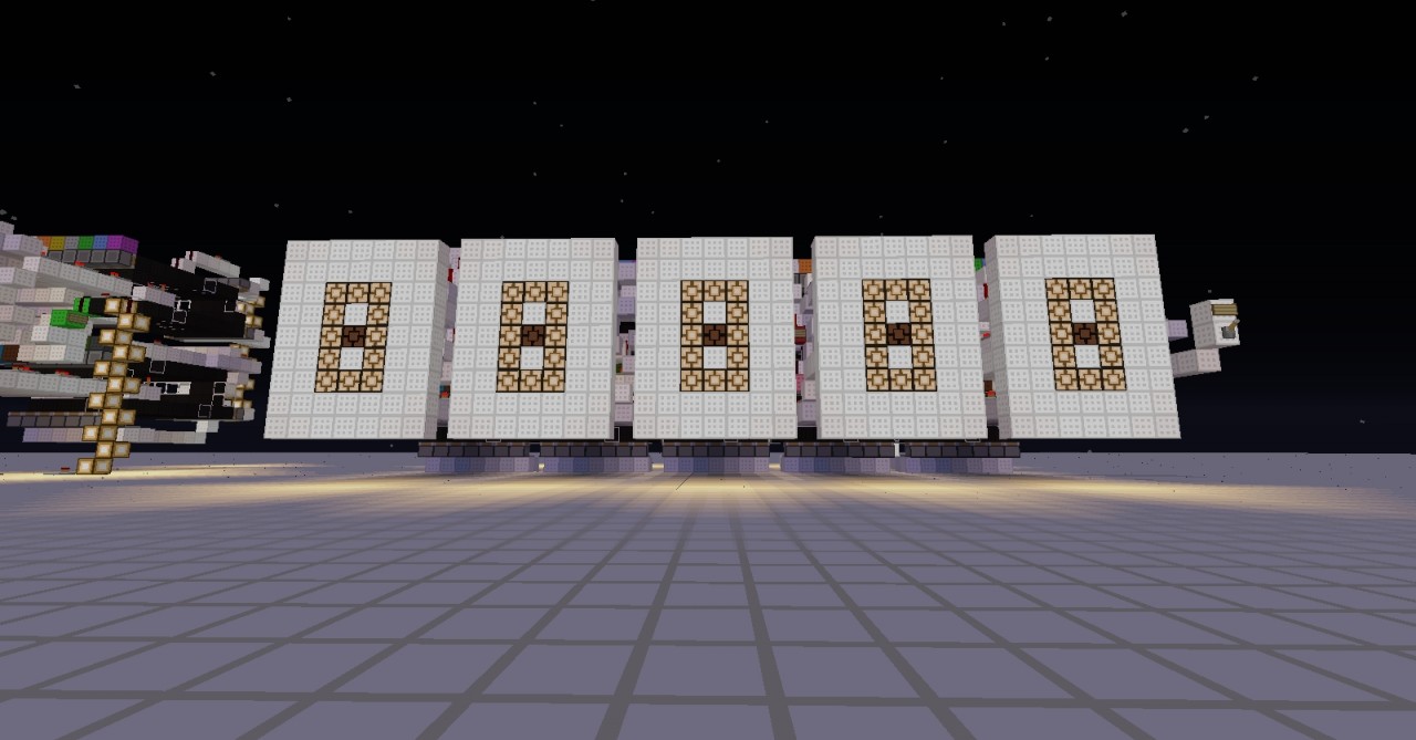 redstone number display 0-INFINITE! (redstone number display v2.0) Minecraft Map