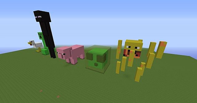 Pixel Art Simple Mobs Minecraft Map
