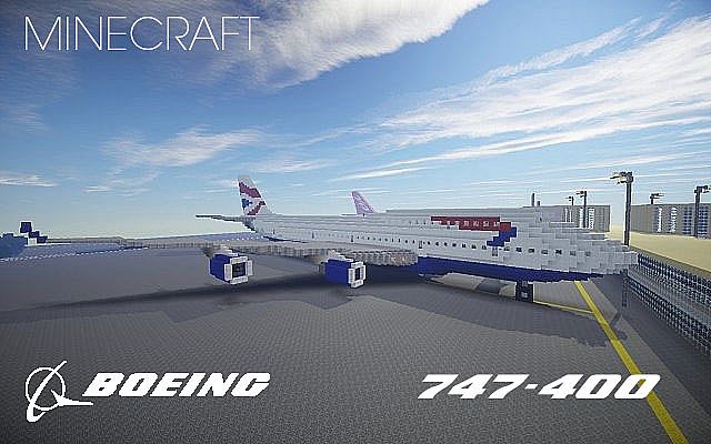 Boeing 747-400 Minecraft Map