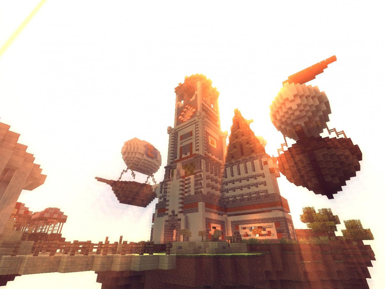 Exodus Craft Server Spawn (Sky Islands,Cathedral,Hall,Airport&Market) Minecraft Map