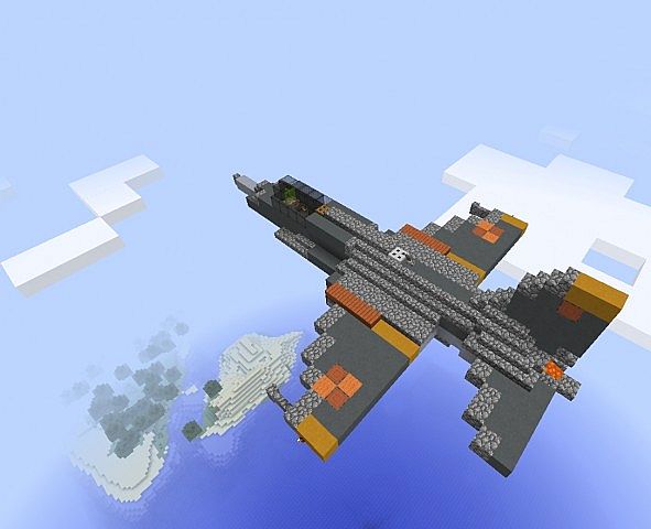 Fighter jet with sounds and working guns Minecraft Map