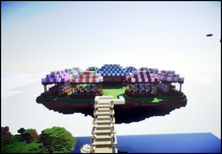 Exodus Craft Server Spawn (Sky Islands,Cathedral,Hall,Airport&Market) Minecraft Map