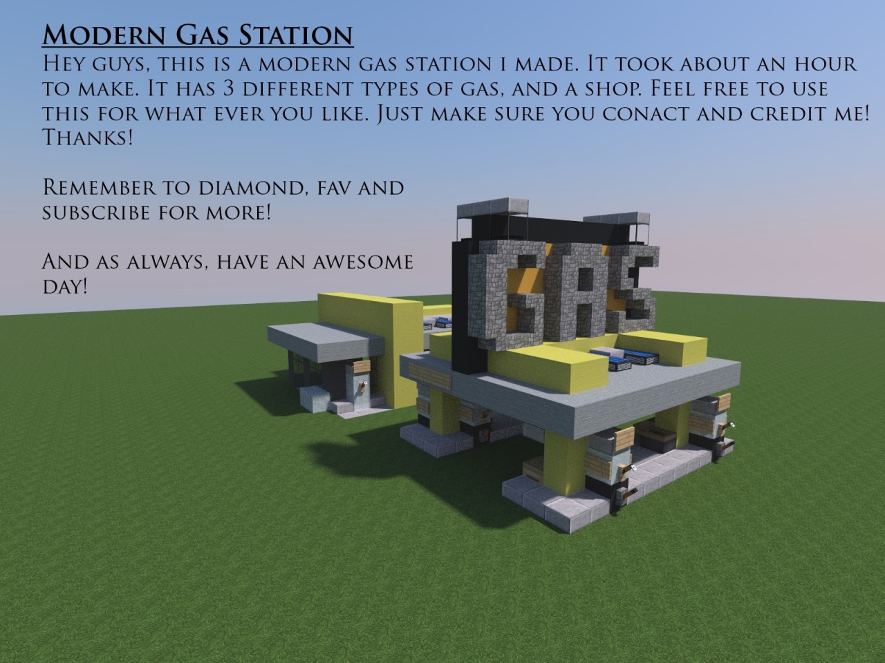 Amec Gas - Modern Gas Station Minecraft Map