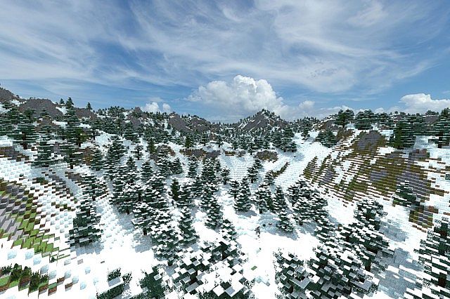 [Realistic terrain] Forest (Summer Version + Winter Version) Minecraft Map