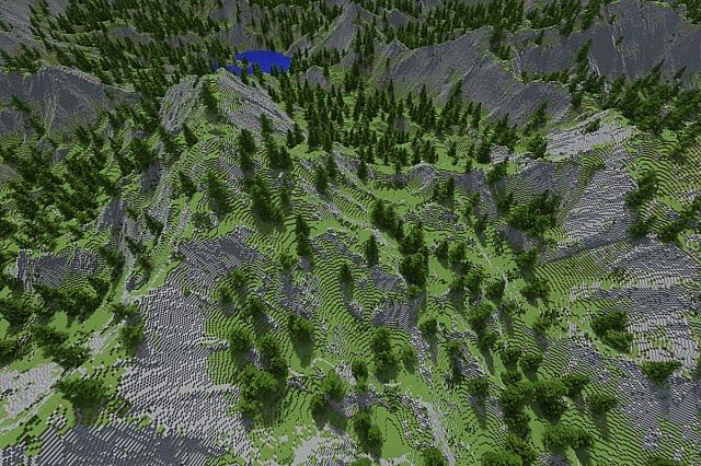 [Realistic terrain] Forest (Summer Version + Winter Version) Minecraft Map