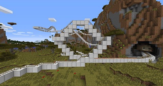 Launched Mountain roller coaster Minecraft Map