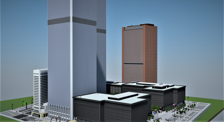 1:1 World Trade Center (Twin Towers New York) Minecraft Map