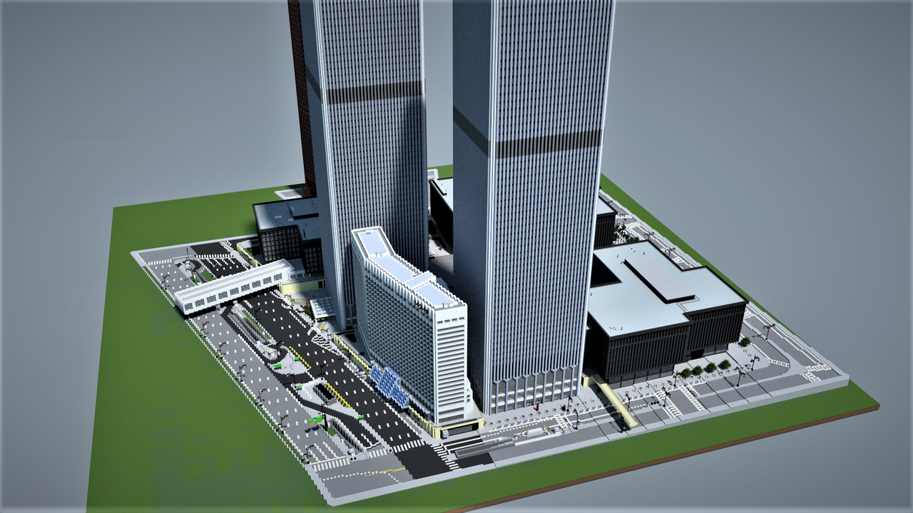 1:1 World Trade Center (Twin Towers New York) Minecraft Map