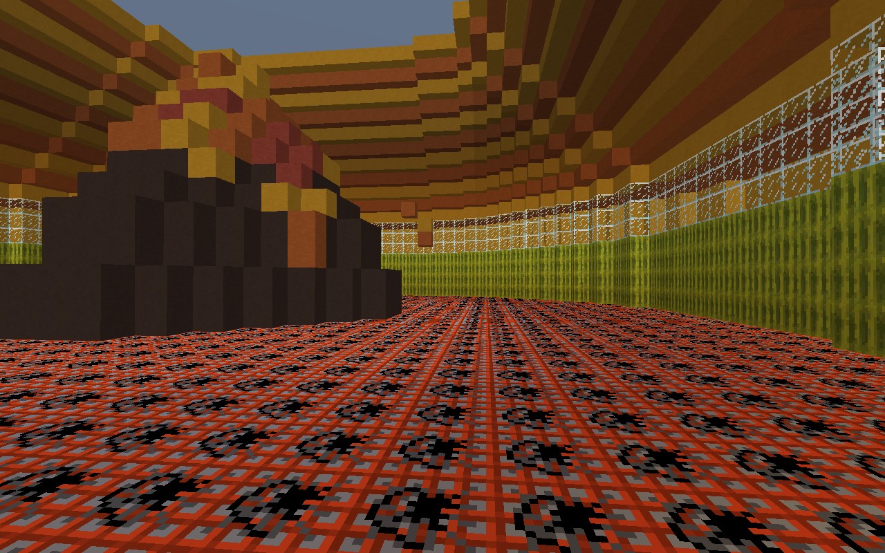 Volcano Bow Spleef Arena Minecraft Map