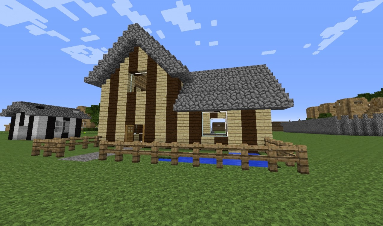 striped house Minecraft Map