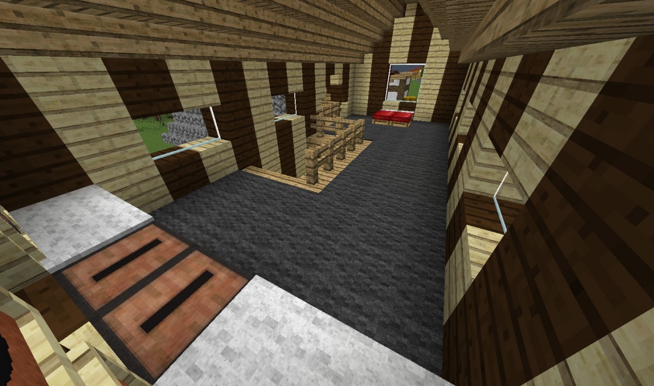 striped house Minecraft Map