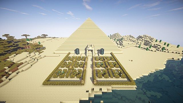 Pyramid and garden Minecraft Map