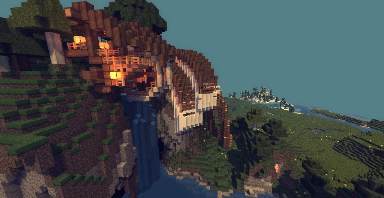 Circumflex - Modern Water Mill House Minecraft Map