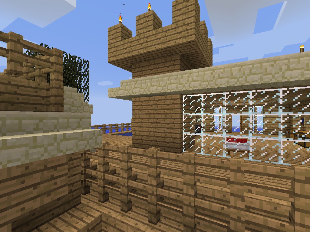 Nice house, Above water. Minecraft Map