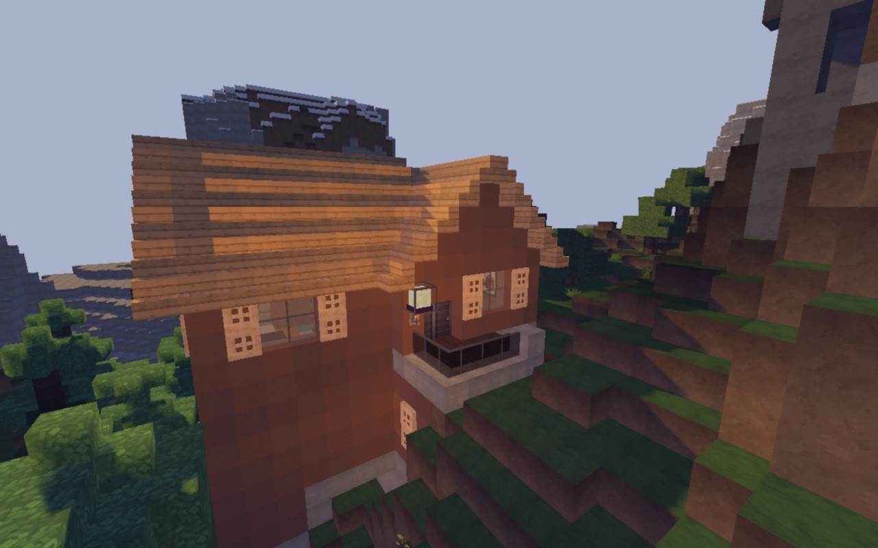 traditional house on a hill Minecraft Map