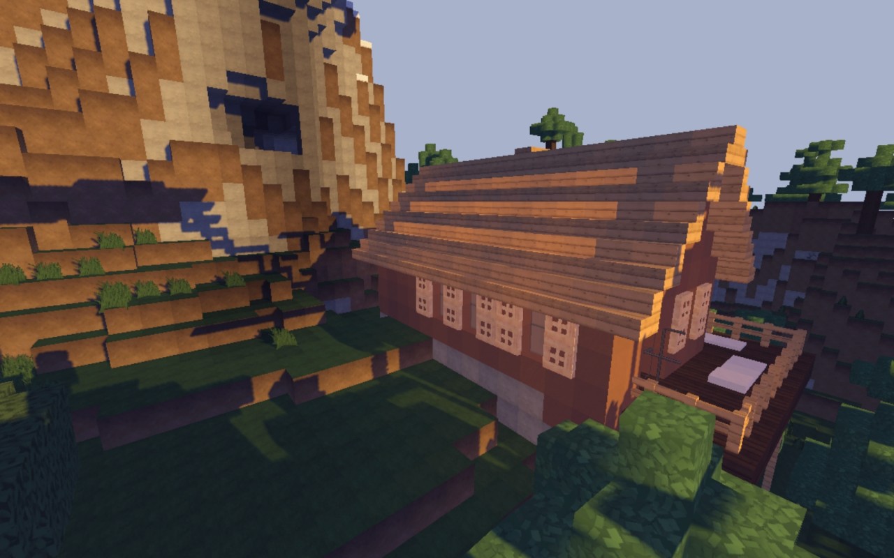 traditional house on a hill Minecraft Map