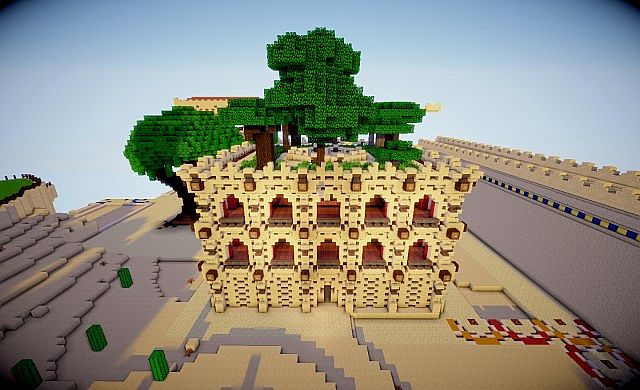 babylonian house in a big arabian city in construction Minecraft Map