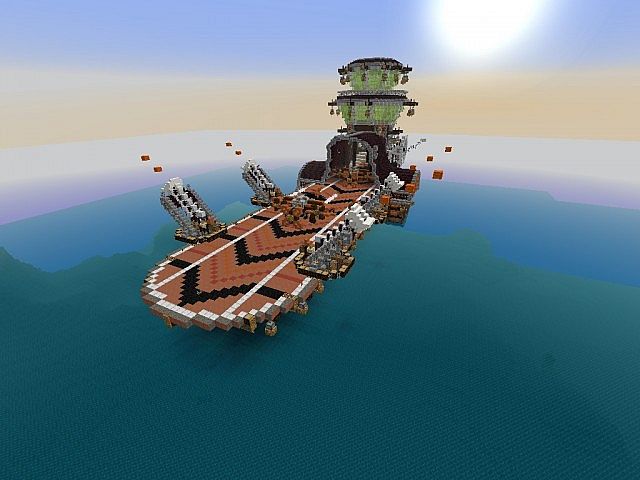 Port-plane steampunk / futuristic Minecraft Map
