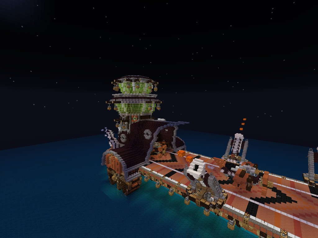 Port-plane steampunk / futuristic Minecraft Map