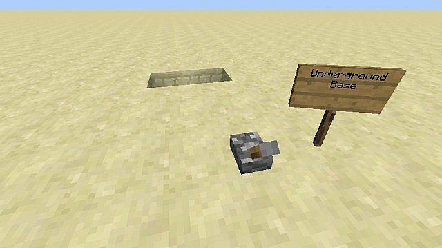 Underground redstone Base enterance Minecraft Map