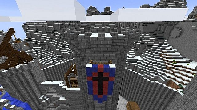 Mountain side castle Minecraft Map