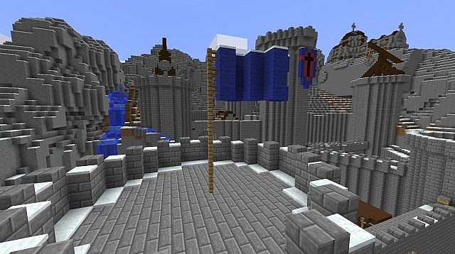 Mountain side castle Minecraft Map