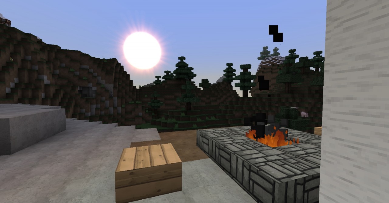 Mountain Campsite with natural resources Minecraft Map