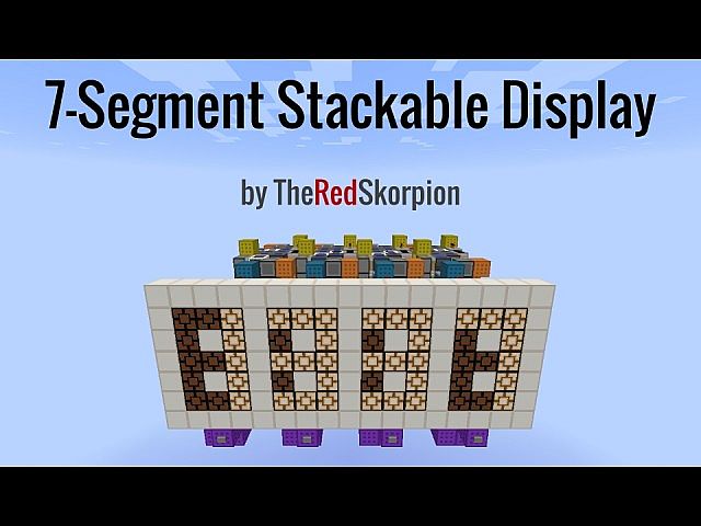 7-Segment Stackable Display Minecraft Map