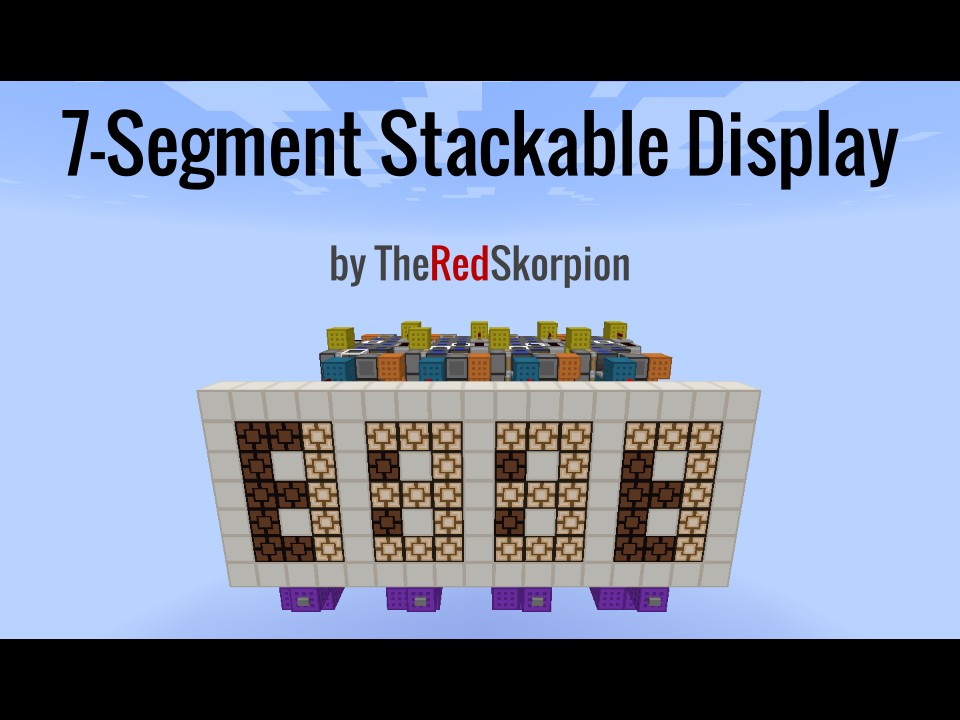 7-Segment Stackable Display Minecraft Map