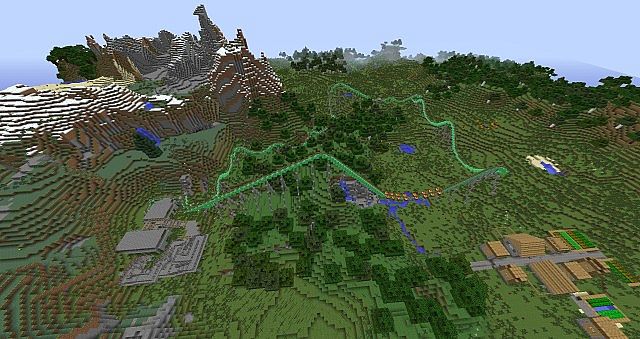 Green Fire Mega-Lite coaster Minecraft Map