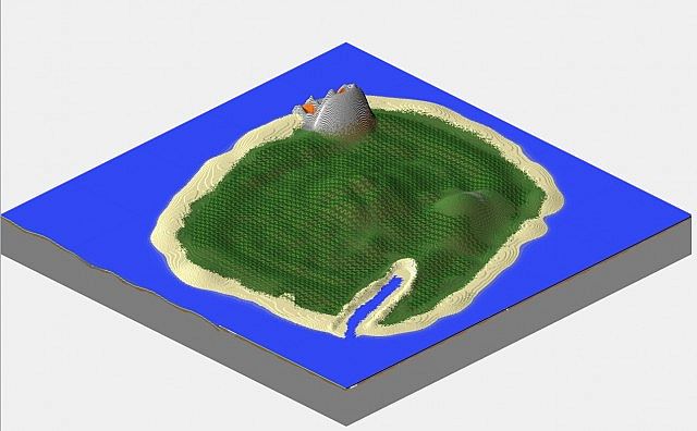 Generated survival island Minecraft Map