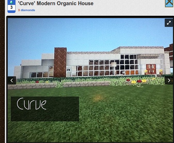 'Curve' Modern Organic House Minecraft Map