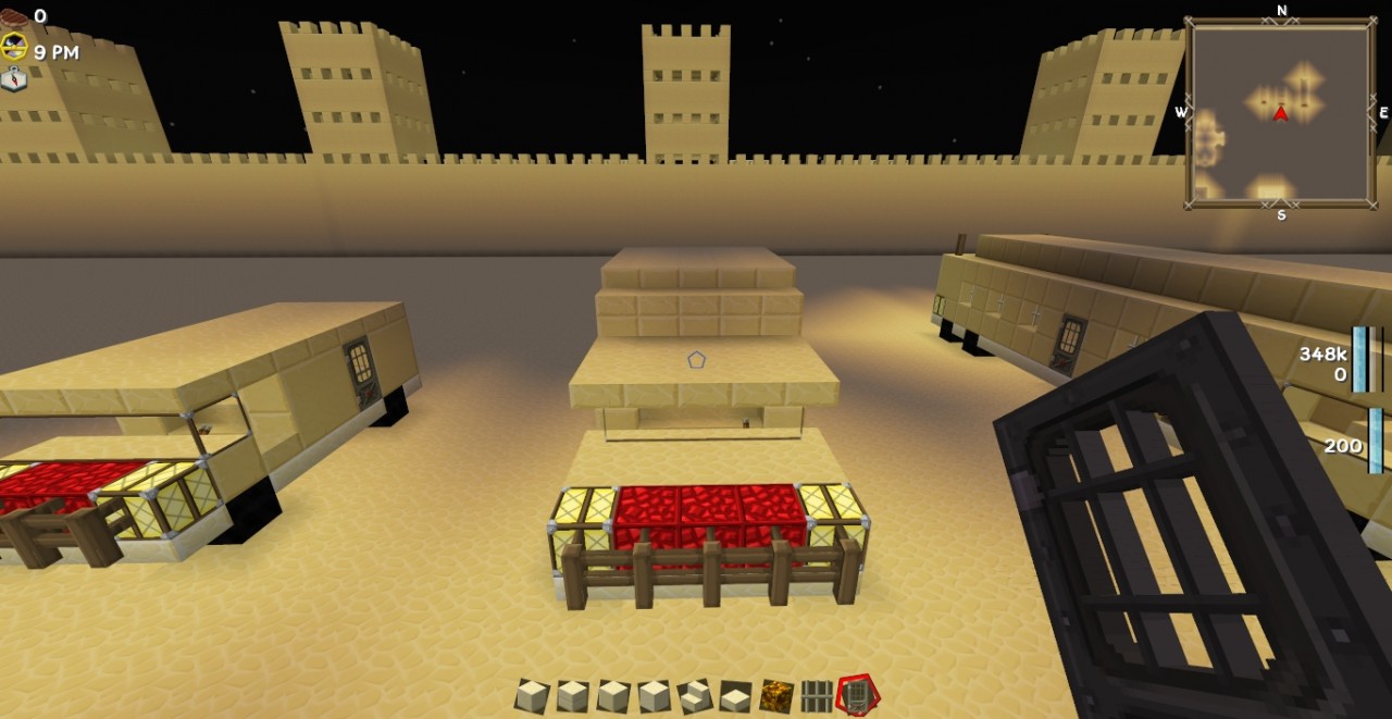 desert prison: heavy scout, transport truck and bus Minecraft Map