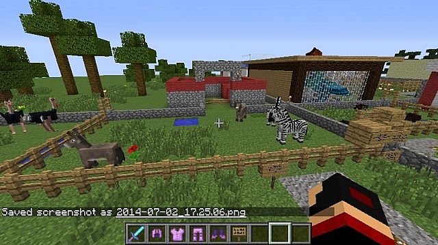 New Minecraft Zoo With Two Major Houses!! (You Need Mo'Creatures Mod ...