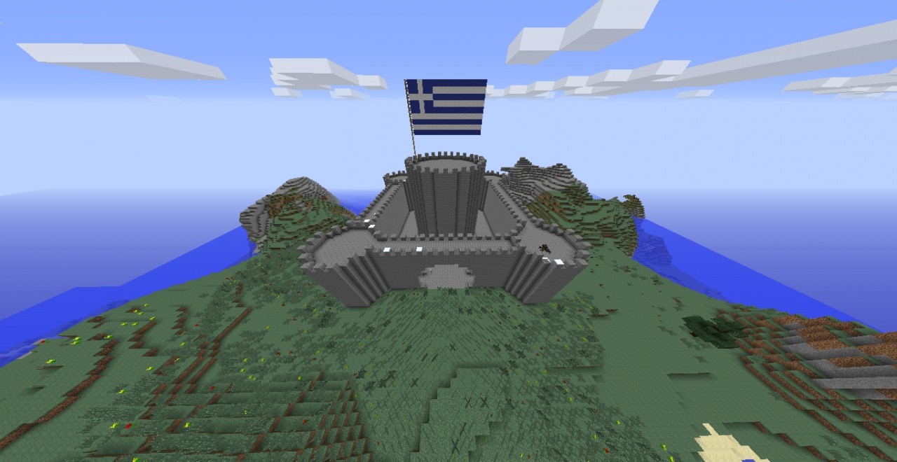 Castle With Greek Flag (For Server too) Minecraft Map