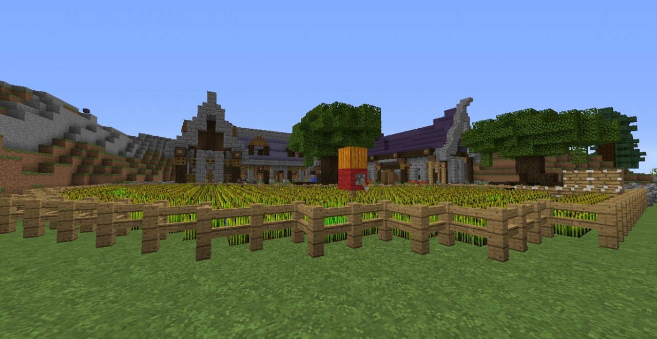 Drowen Ranch - A Medieval House, Barn, and Farm Minecraft Map
