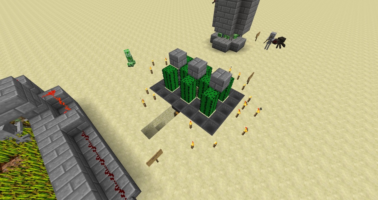 Automatic Wheat, Cactus, XP farm Minecraft Map