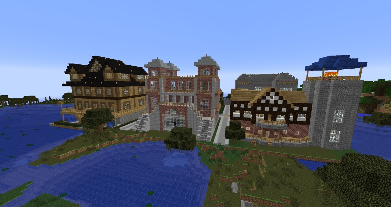6 awesome houses for your city Minecraft Map