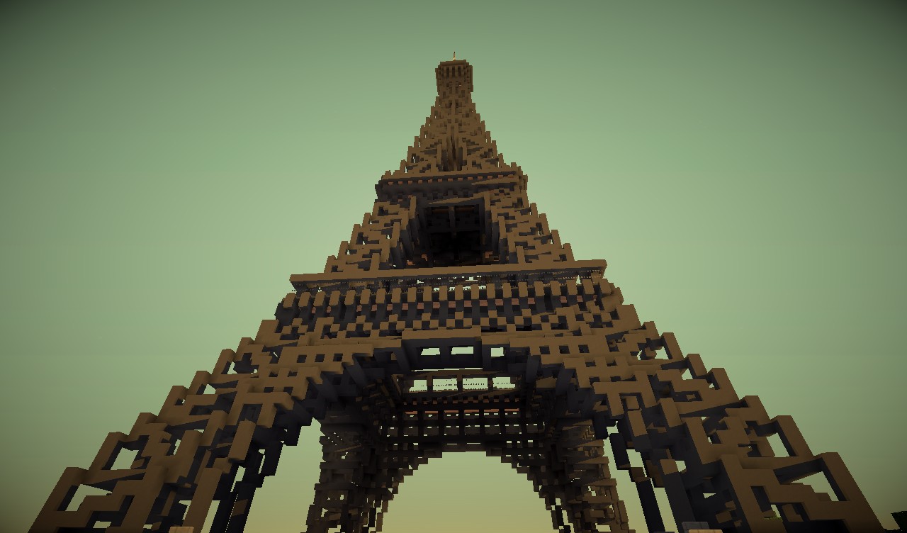 Eiffel tower and Champ du Mars Paris Minecraft Map