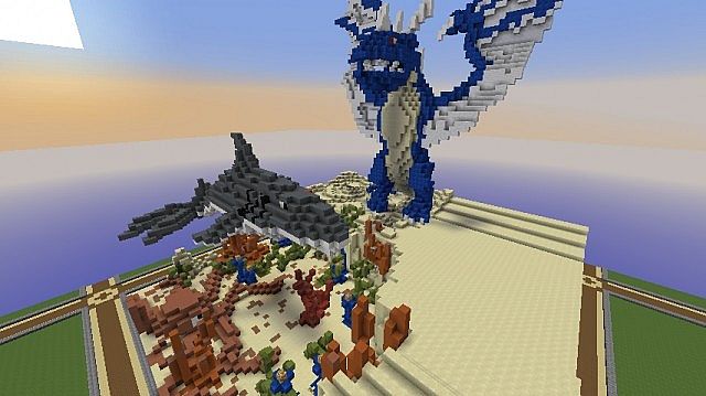 Reef theme creative plot build Minecraft Map