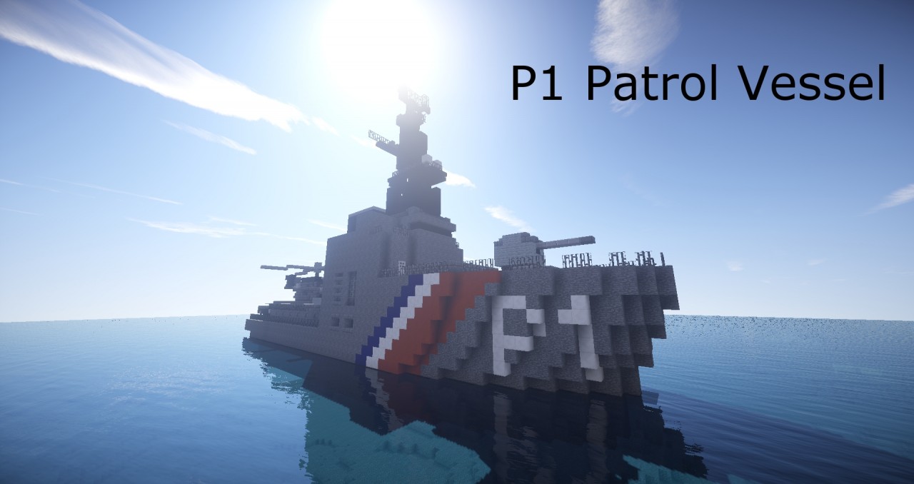 P1, a Patrol Vessel w/ heli Minecraft Map
