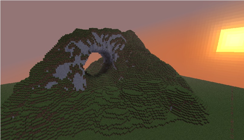 Mountain + Timelapse Videoand Schematic Minecraft Map