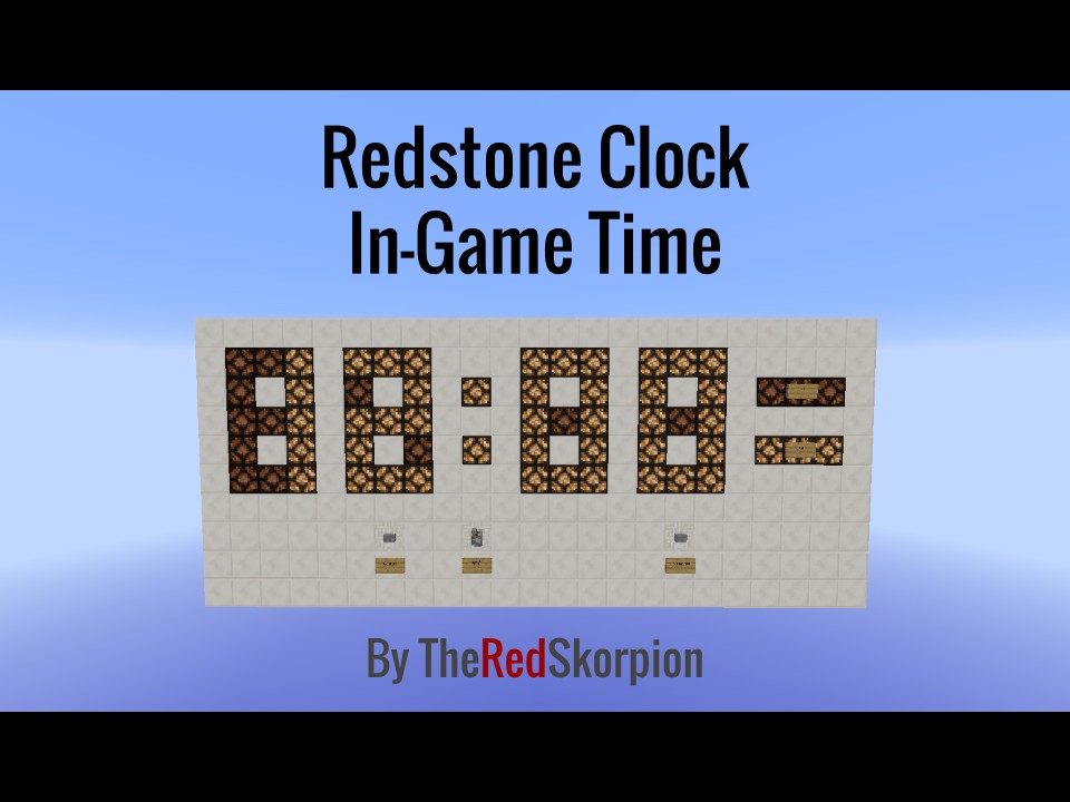Redstone Clock In-Game Time Minecraft Map