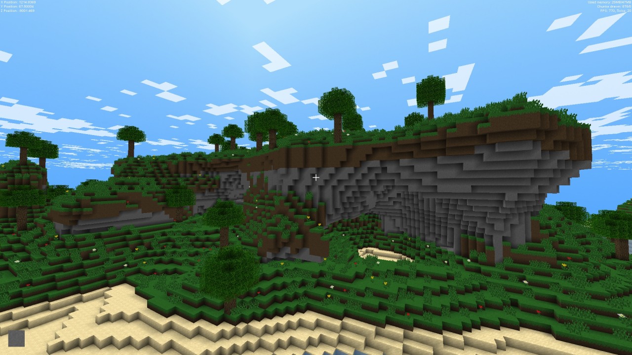 Custom, LWJGL driven Minecraft clone Minecraft Map