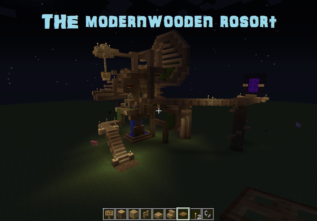 Modern wooden resort Minecraft Map