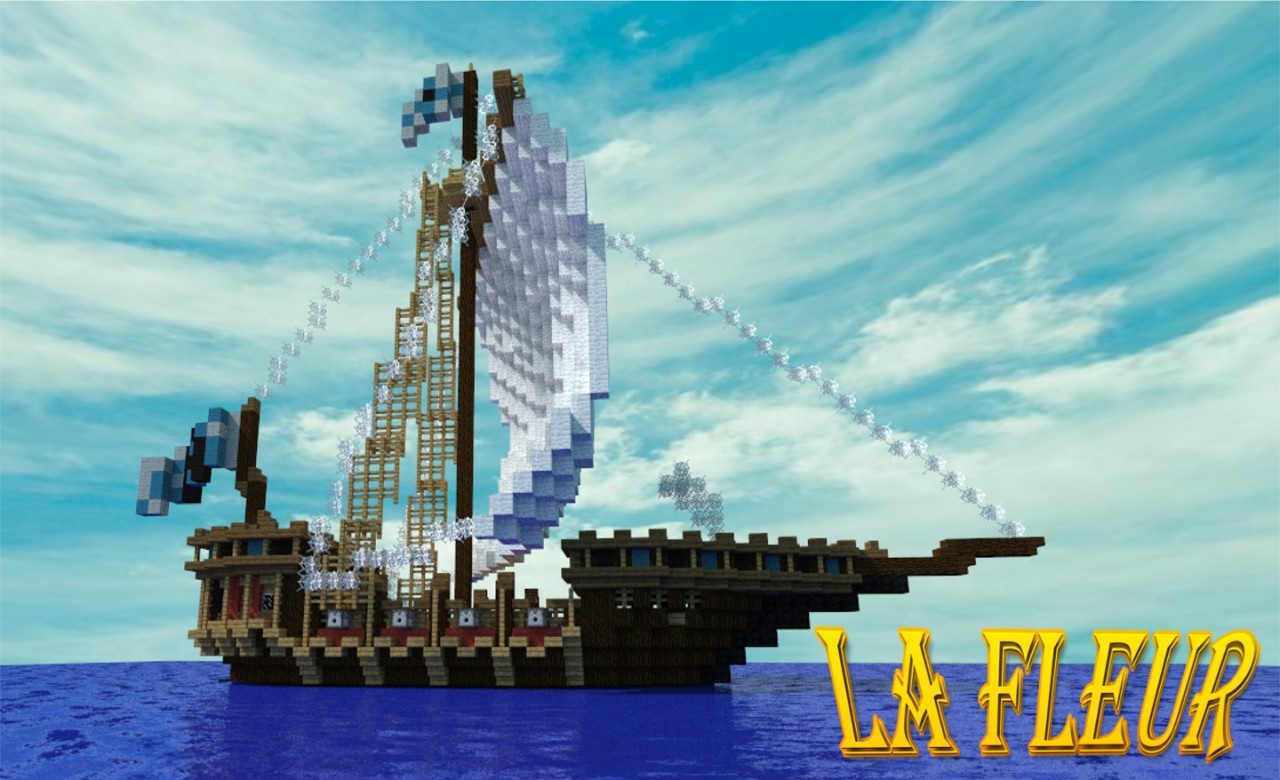 La Fleur- small medieval inspired ship Minecraft Map