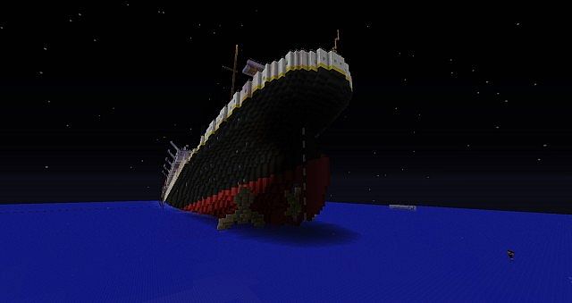 RMS Titanic sinking at 2:17 am OUTDATED Minecraft Map