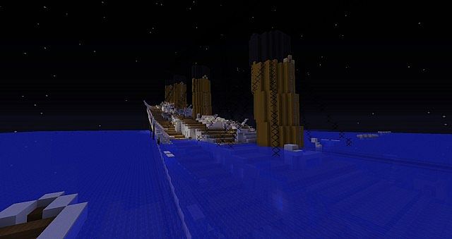 RMS Titanic sinking at 2:17 am OUTDATED Minecraft Map